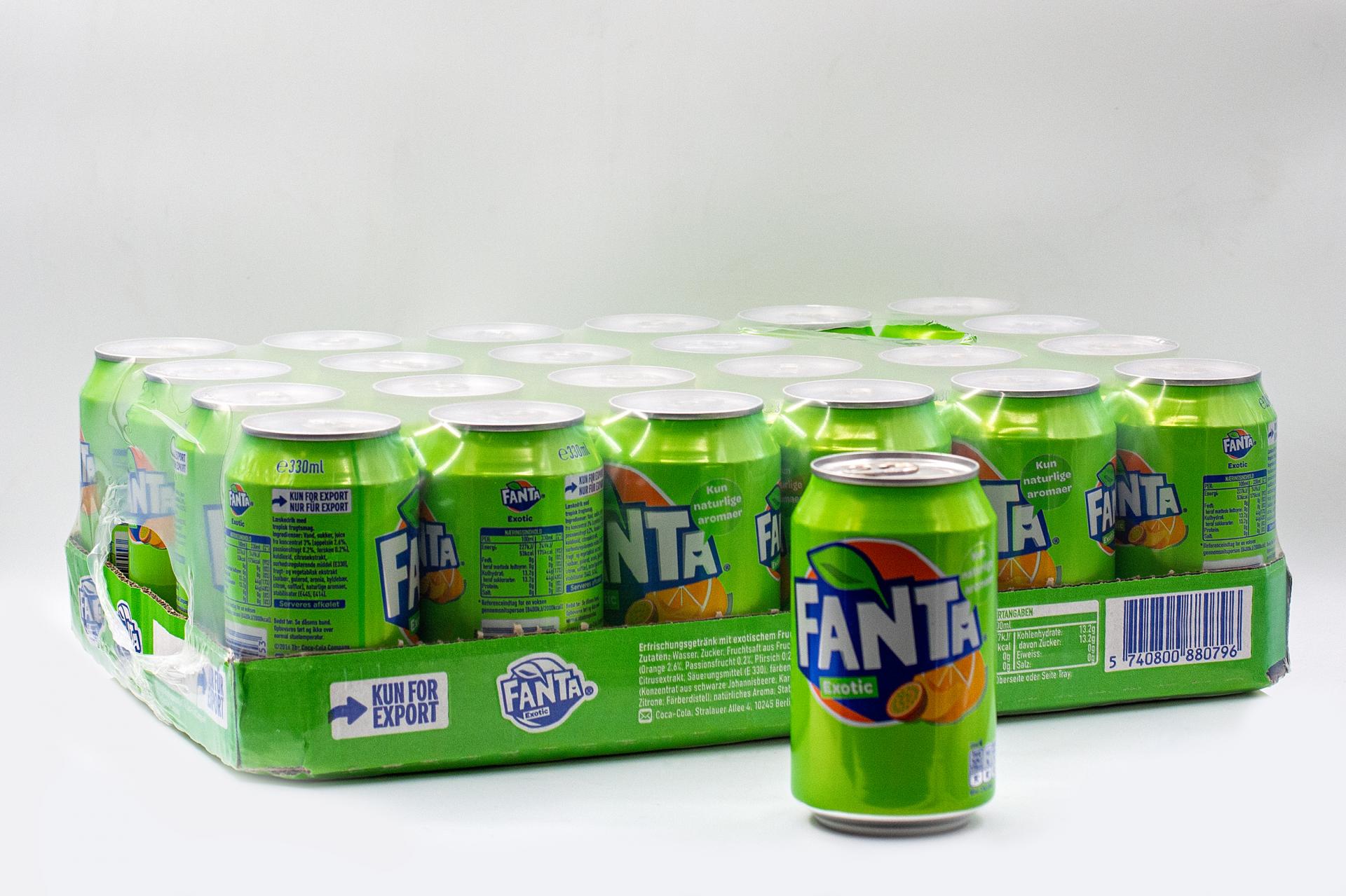 Купить напиток безалкогольный газированный Fanta Экзотик 330 мл ж/б в г ...